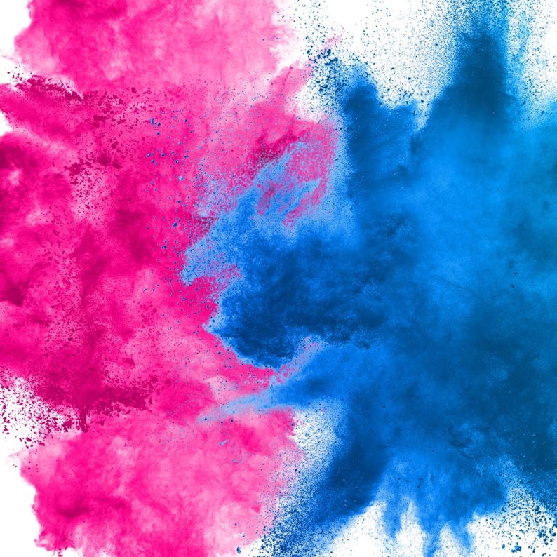 Gender Reveal Color Powder – 1 Lb Pink & 1 Lb Blue, Non-toxic ...