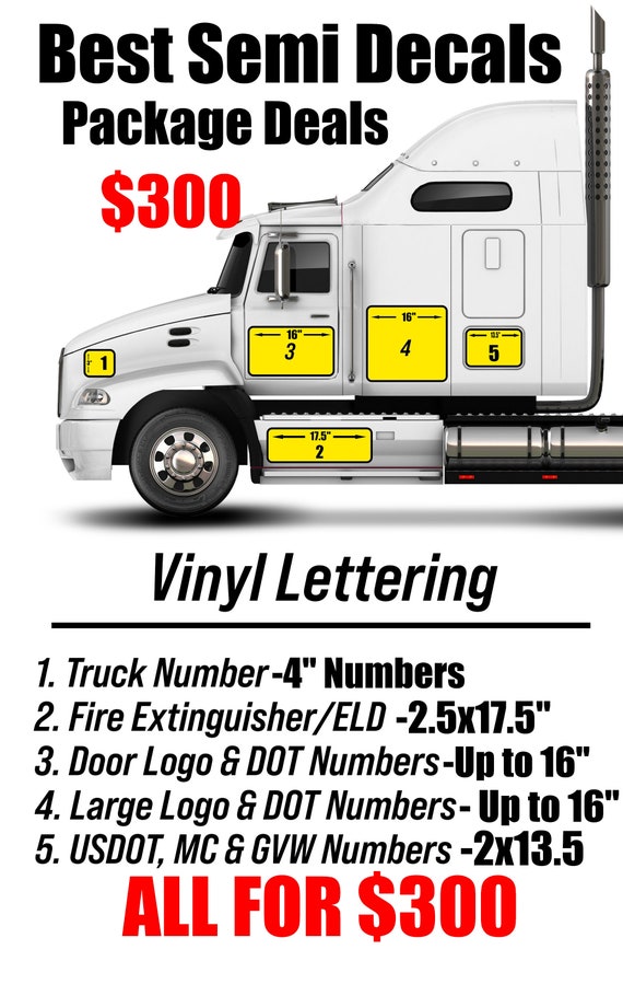 Best Semi-truck/trailer Decal Deals Package Deals - Etsy