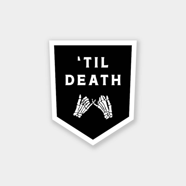 Black 'til Death Sticker Bridesmaid Proposal MOH Gift - Etsy