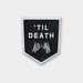 CUSTOM 'til Death Sticker, Wedding Favors, Takeaways for Gothic Themed ...