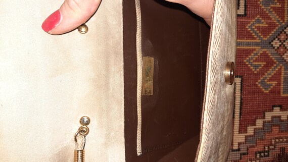Tasche*Vintage*beige*Leder* - Gem