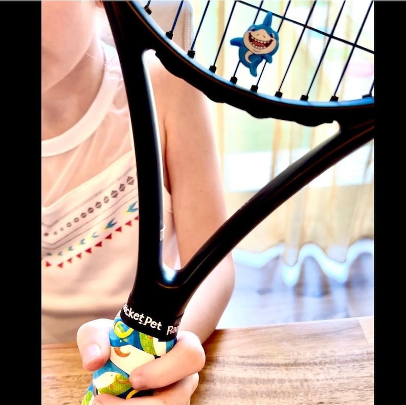 VALUE PACK Shark Tennis Racket Dampener & Overgrip Set With 2 Extra ...