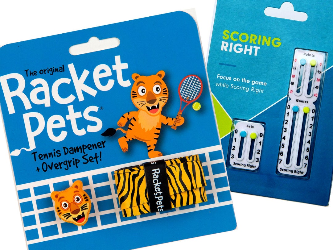 Tennis Accessory Value Pack: Tiger Racket Pet Set & Score Keeper - Etsy