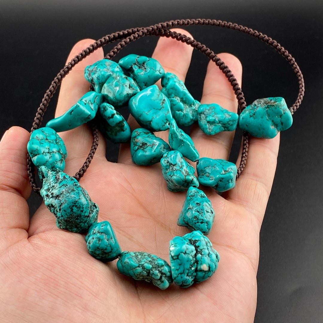 Vinatge Style Old Traditional Handmade Tumble Stabilised Turquoise ...