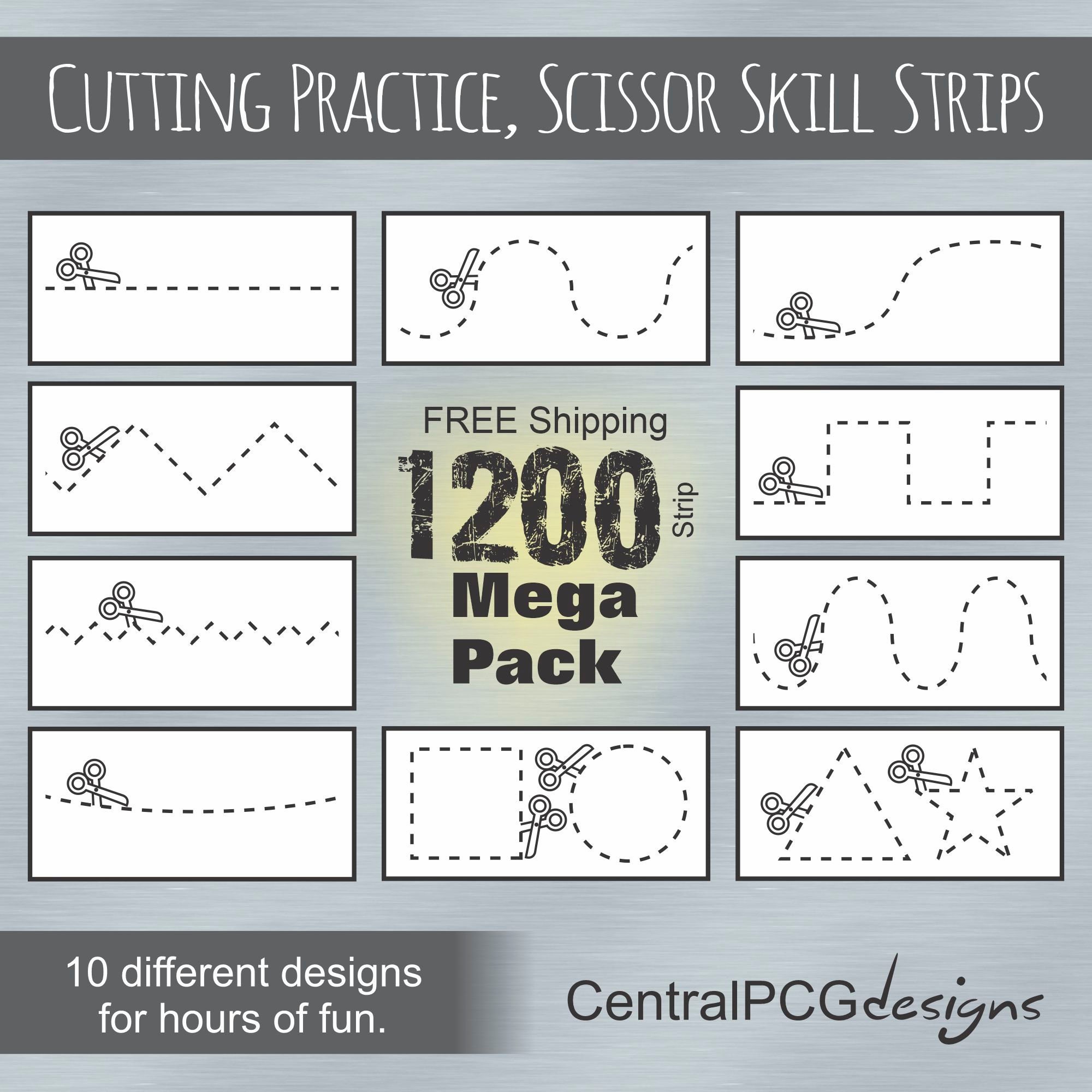 Preschool Cutting Practice, Scissor Skills, Scissor Strips ...