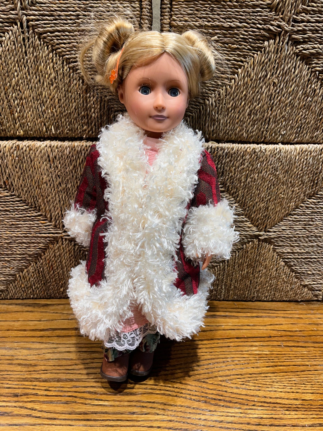 Red Print Coat Dress and Petty Pants for 18 Inch Doll - Etsy