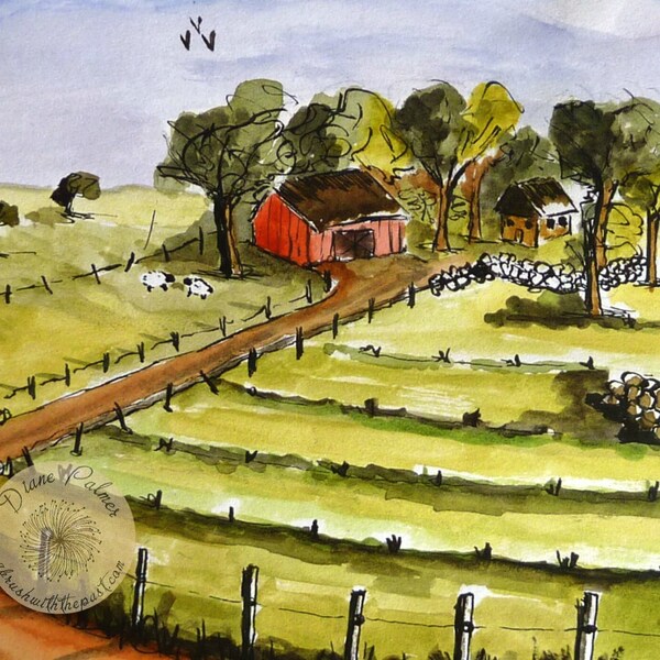 Primitive Folk Art Paintings - Etsy