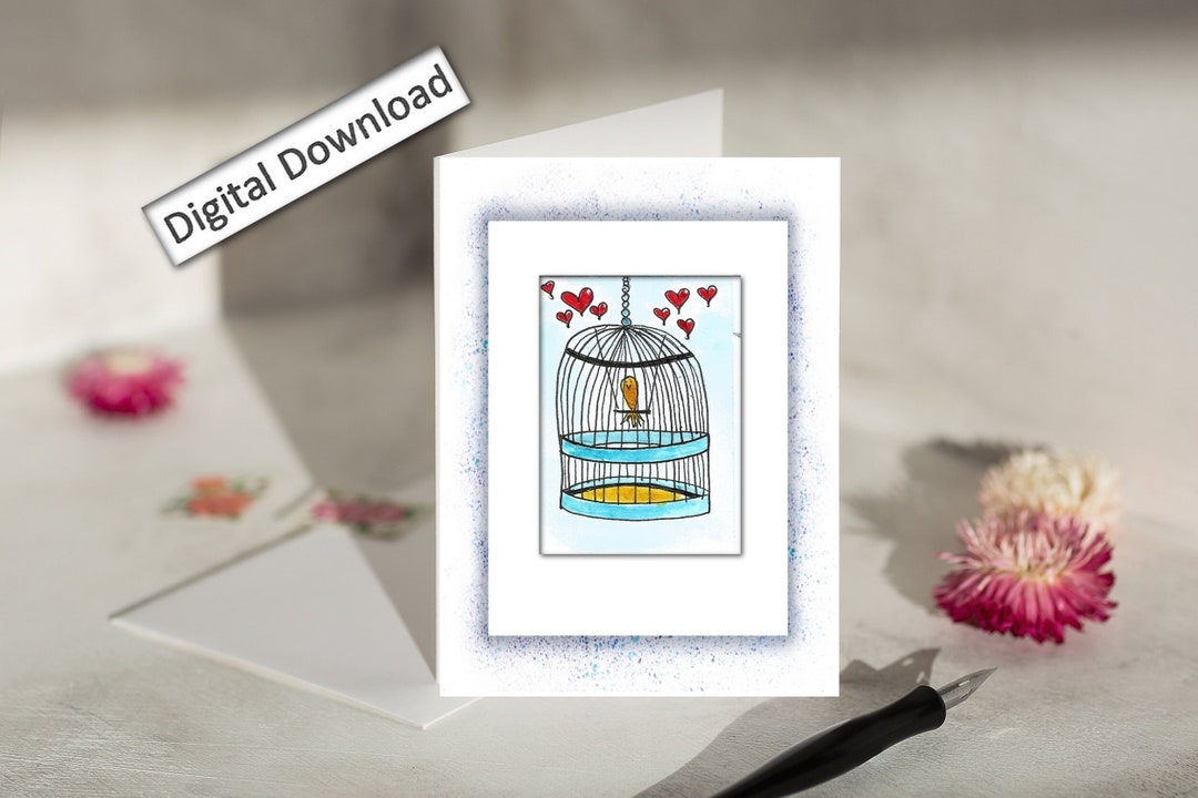 4x6, Pet LOSS, Pet Bird, Printable Card, for Bird Sympathy, Pet ...