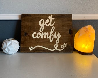 Get Comfy Sign | Etsy
