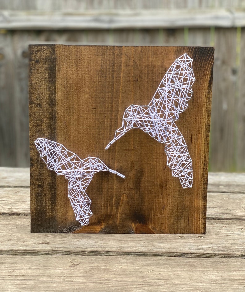 Hummingbird String Artwood Sign Handmade Wall Decor - Etsy