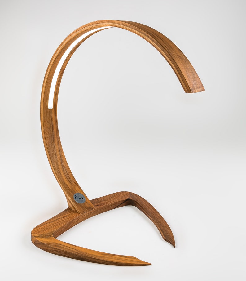 Wooden Table Lamp Unique Lamp Modern Lighting Led Light Office Lamp - Etsy