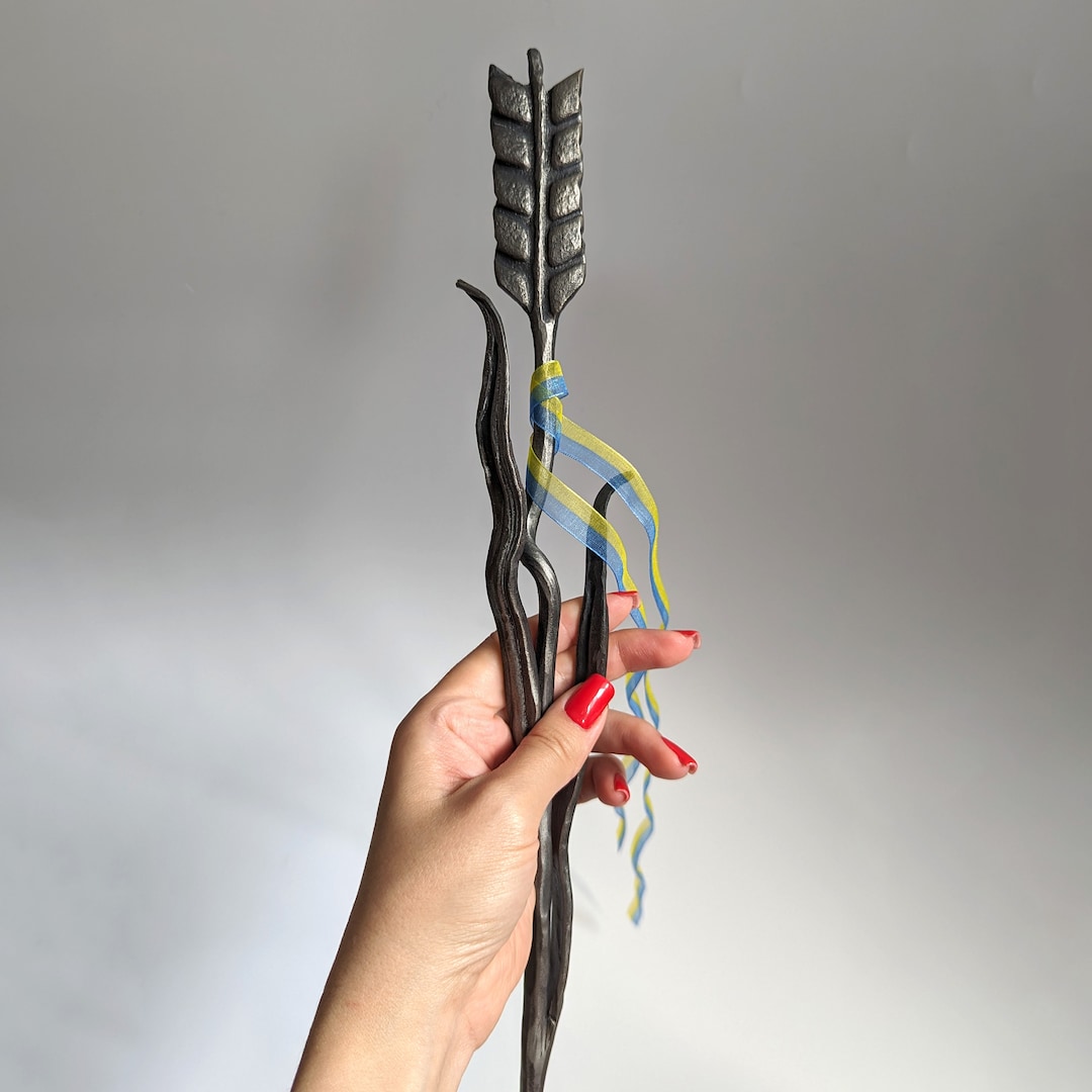 Iron Spikelet of Wheat, Forged Flower, Floral Metal Art - Etsy