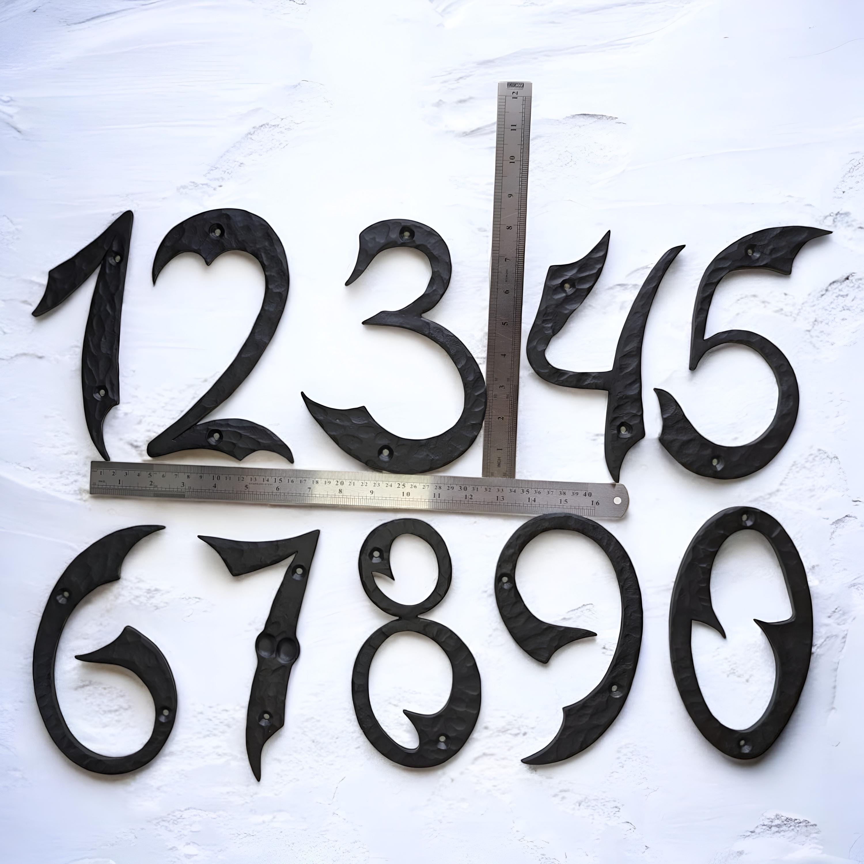 Large Wrought Iron House Numbers: 8" Rustic Home Decor - Etsy
