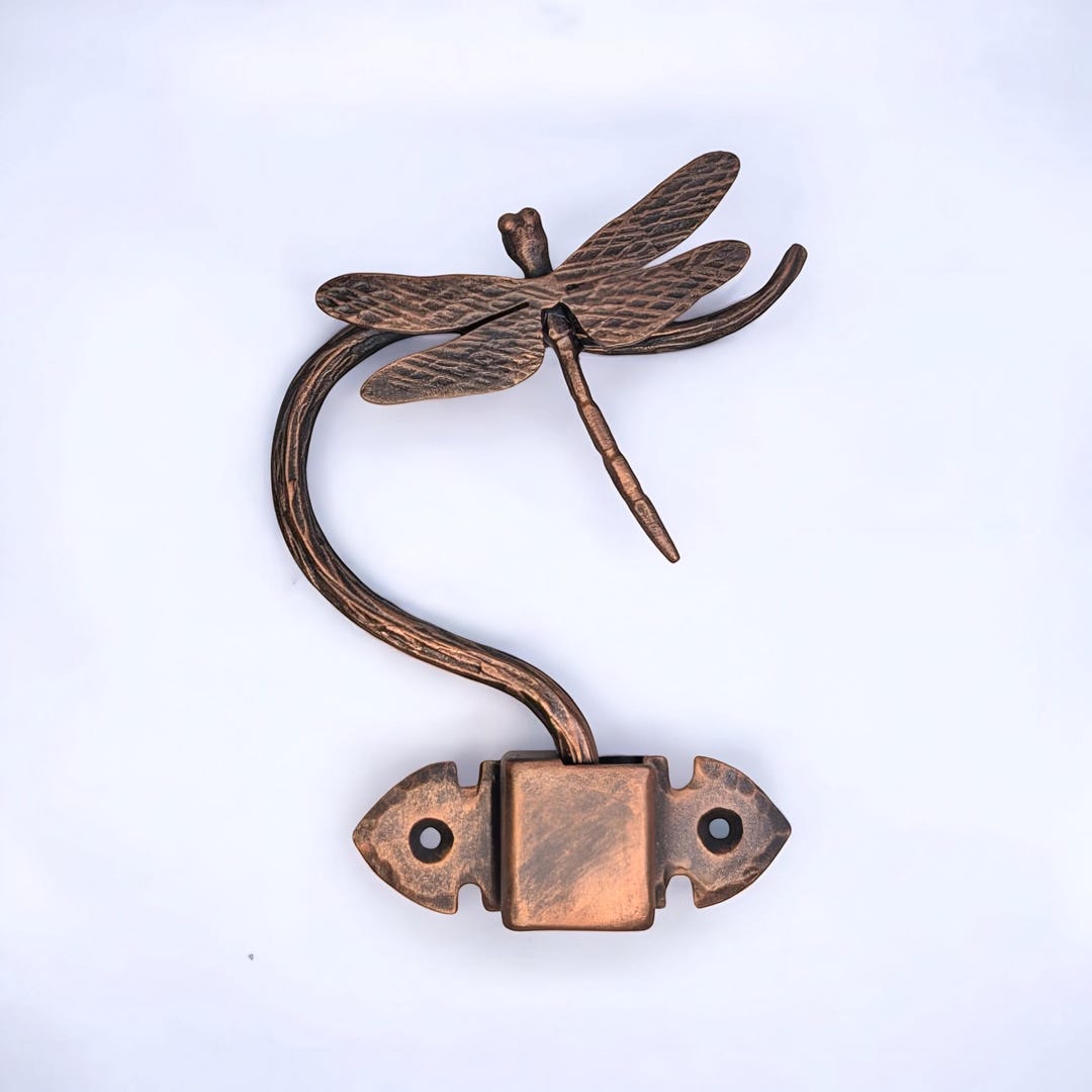 Dragonfly Mailbox Flag With | Wrought Iron Mailbox Accessory | Rustic ...