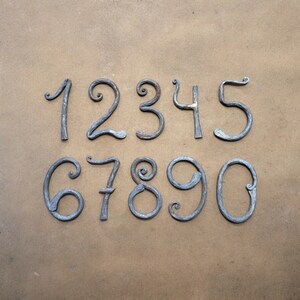 Hand Forged Metal House Number Sign: Bird & Oak Leaf Decor - Etsy