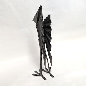 Unique Forged Sculpture 'raven' in Geometric Style Metal Art Work ...