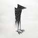 Unique Forged Sculpture 'raven' in Geometric Style Metal Art Work ...