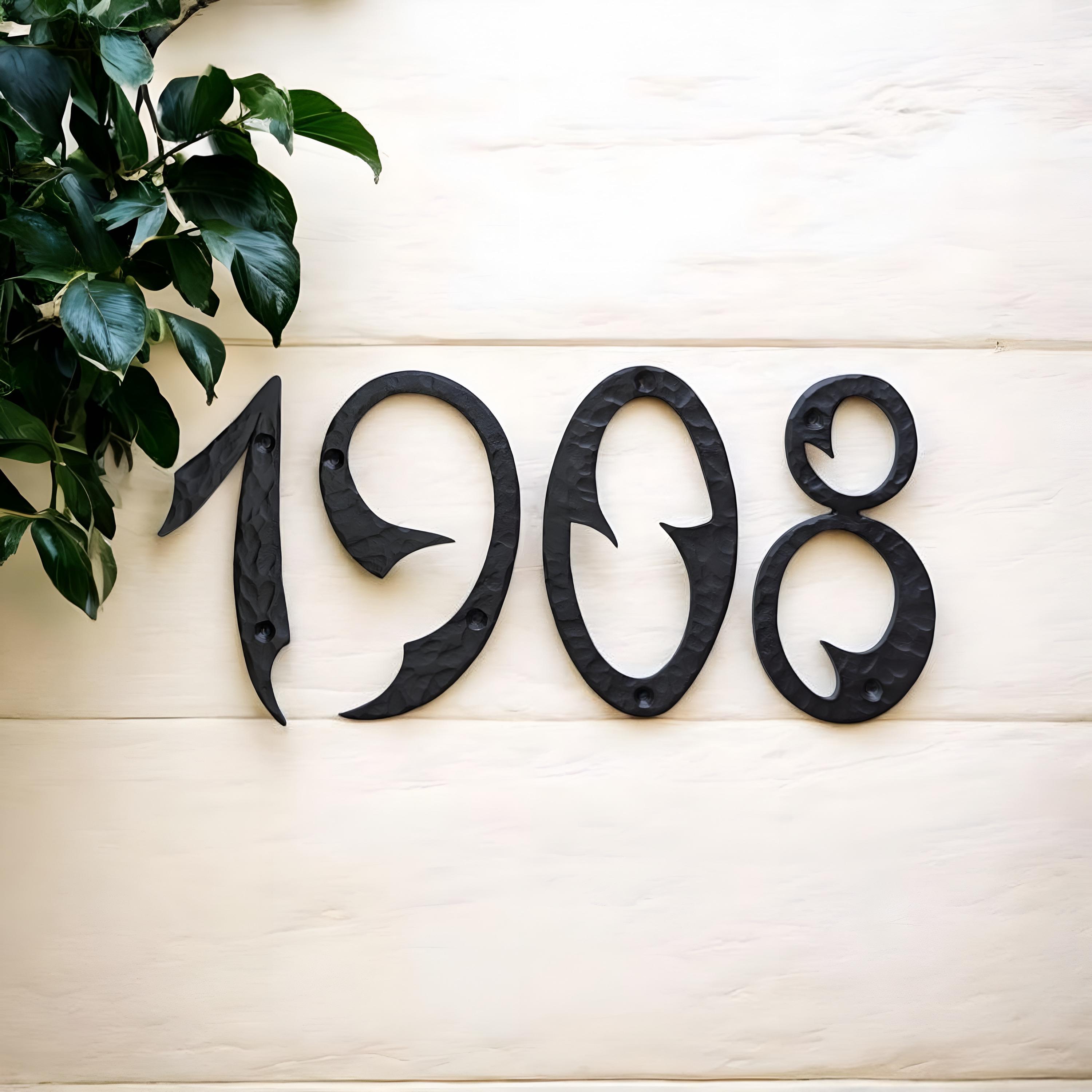 Large Wrought Iron House Numbers: 8" Rustic Home Decor - Etsy