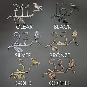 Vertical Address Sign With Bird and Oak, Personalized House Sign, Front ...