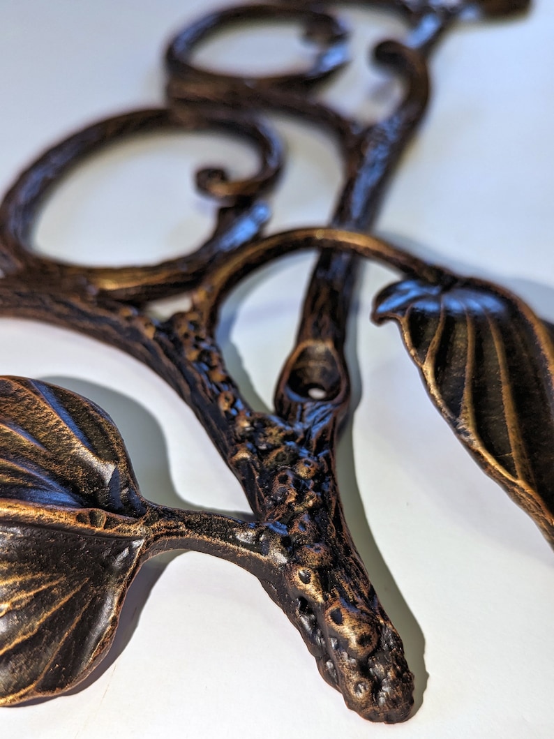 Wrought Iron Vertical Address Sign: Tropical Bird & Leaf House Number ...