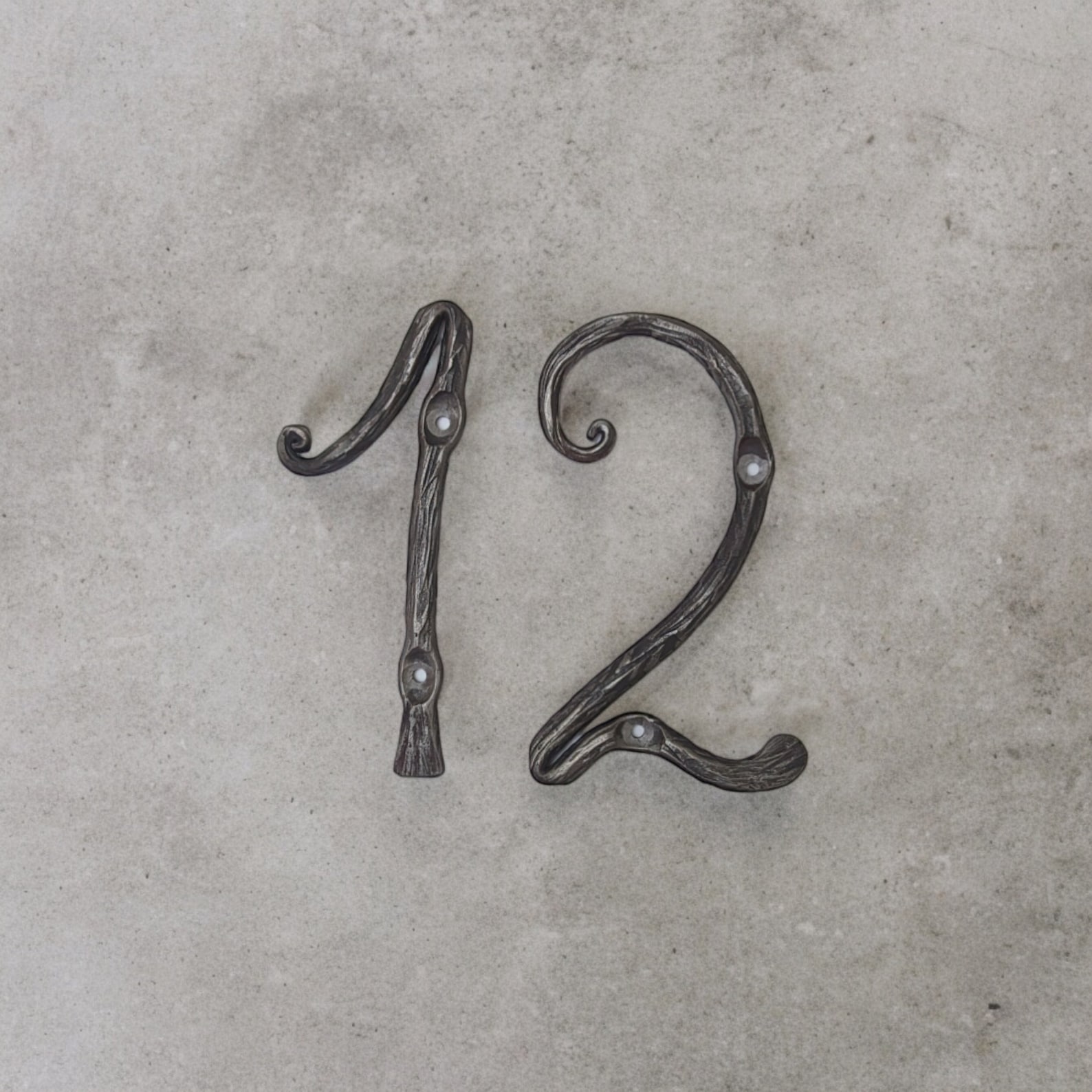 7'' Wrought Iron House Number - Custom Metal Address Sign - Etsy