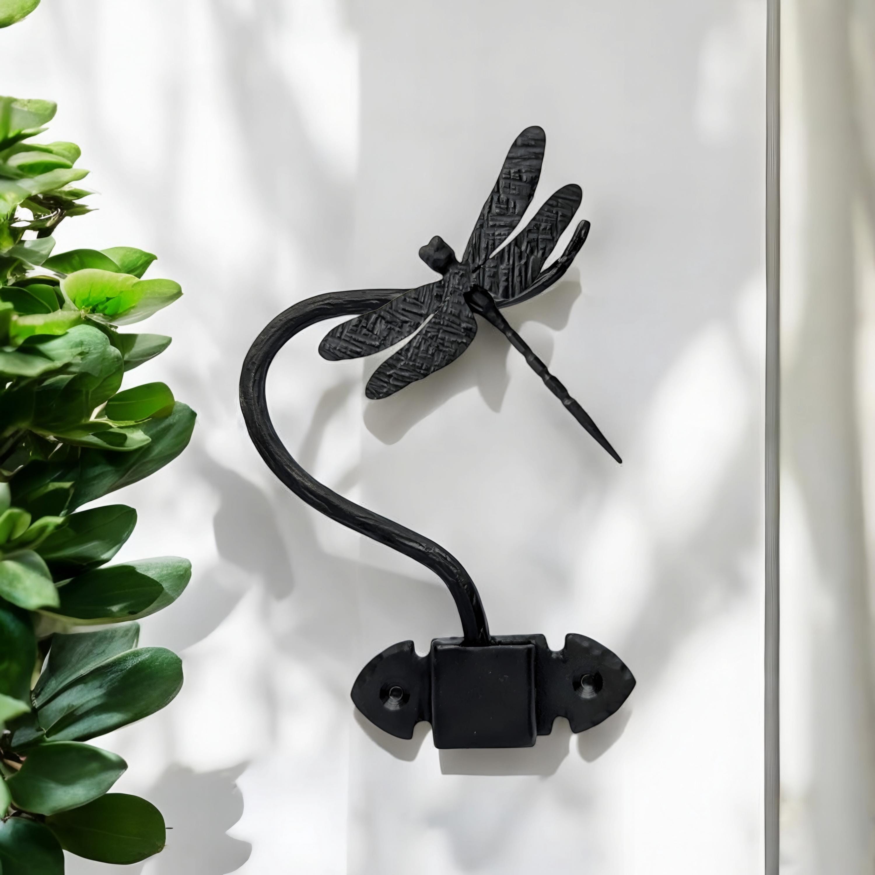 Wrought Iron Dragonfly Mailbox Flag: Rustic Garden Decor - Etsy