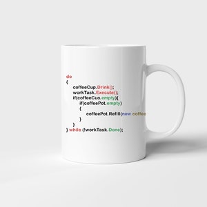 Do While Coffee Coding Mug Novelty Gift Printed Tea Coffee Ceramic Mug ...