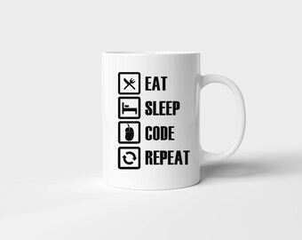 Eat Sleep Code - Etsy