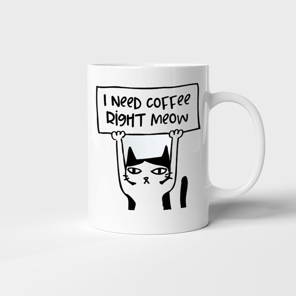 Meow Coffee Mug - Etsy