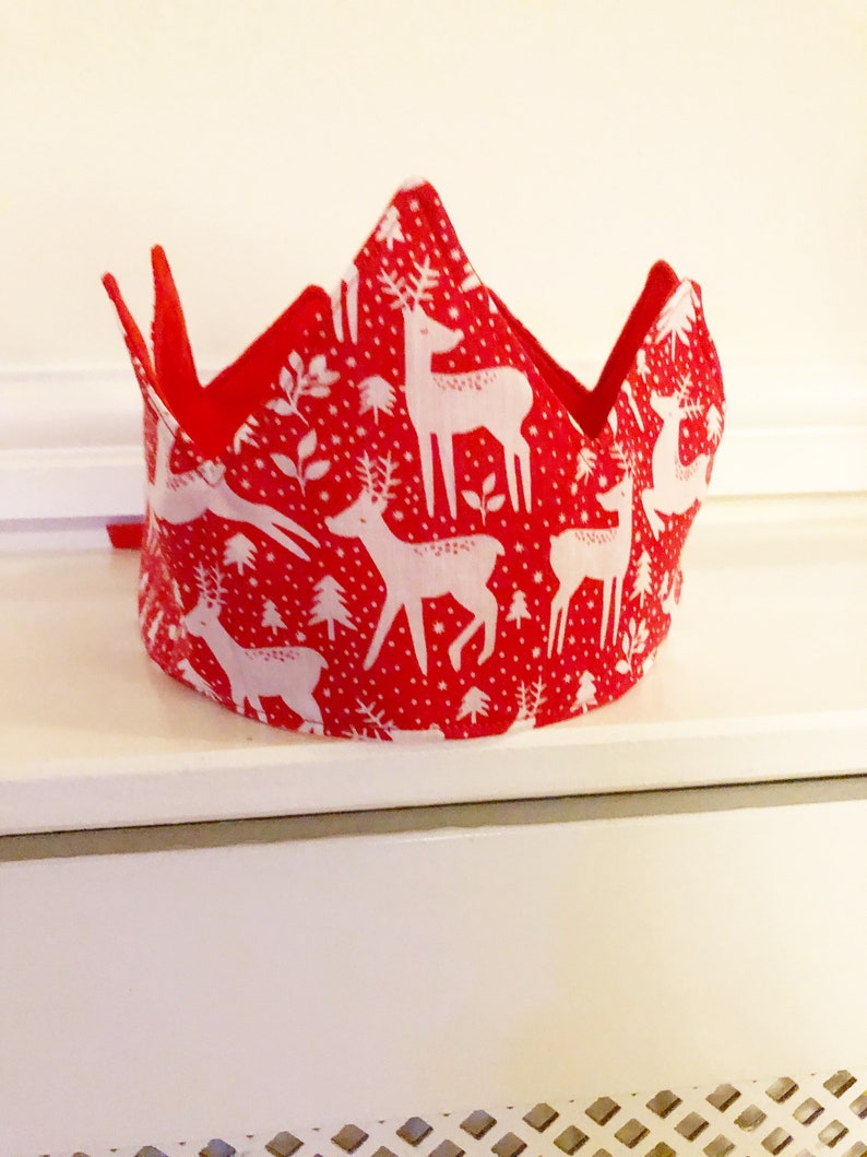 Fabric Christmas crown crackers crown stocking filler reusable | Etsy