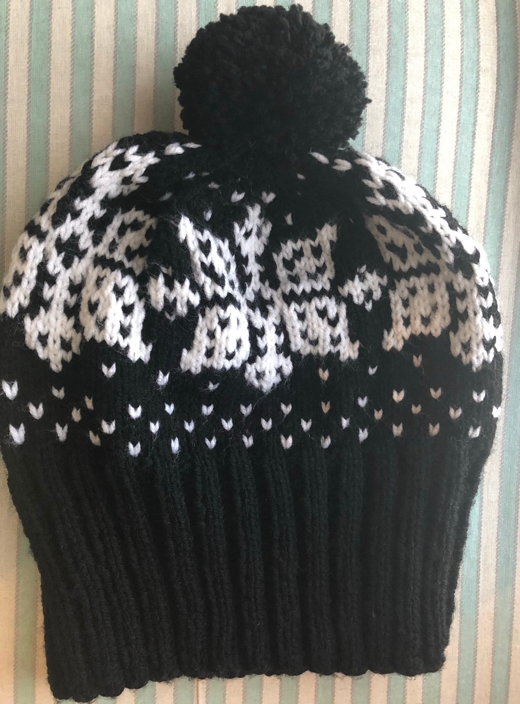 Fair Isle Knit Snowflake Hat (winter Hat) - Etsy