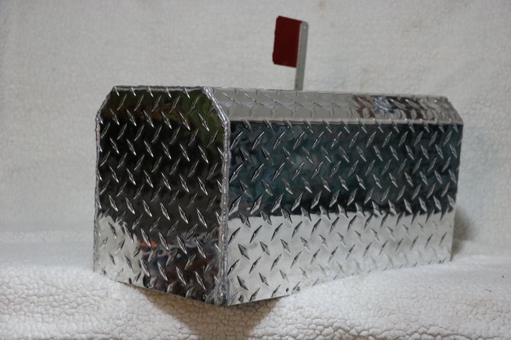 Heavy Duty Aluminum Diamond Plate 14 Gauge Mailbox Large Size - Etsy