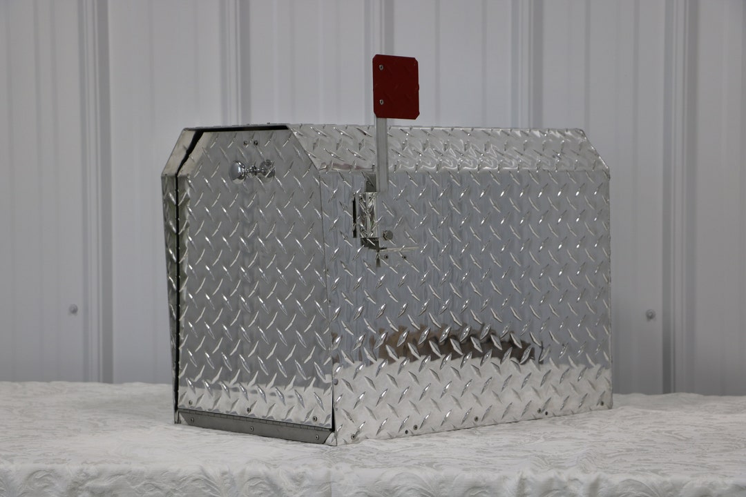 Heavy Duty Aluminum Diamond Plate 14 Gauge Mailbox Jumbo Size - Etsy