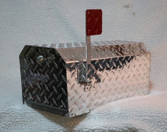 Heavy Duty Aluminum Diamond Plate 14 Gauge Mailbox Jumbo Size - Etsy