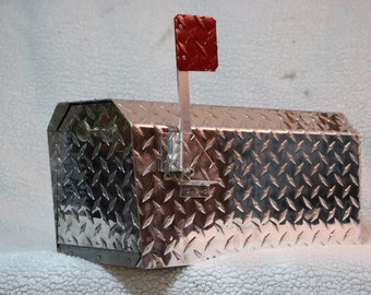 Heavy Duty Aluminum Diamond Plate 14 Gauge Mailbox Jumbo Size - Etsy