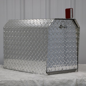 Heavy Duty Aluminum Diamond Plate 14 Gauge Mailbox Jumbo Size - Etsy