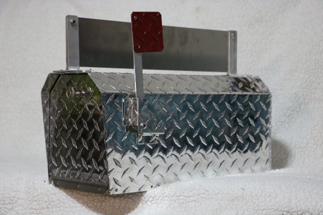 Heavy Duty Aluminum Diamond Plate 14 Gauge Mailbox Medium - Etsy