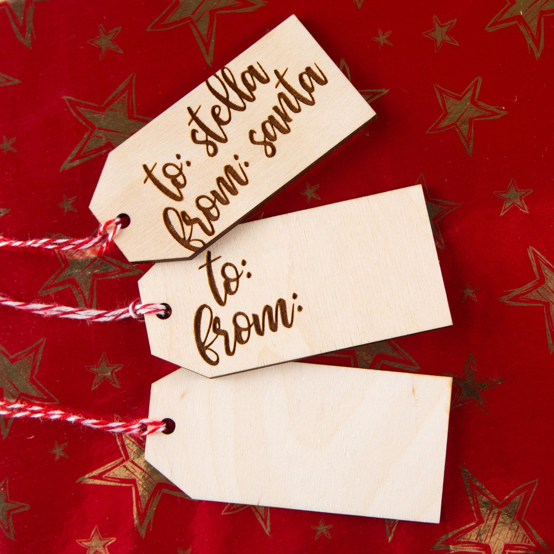 Custom Engraved Wooden Gift Tags - Personalization Available - Etsy