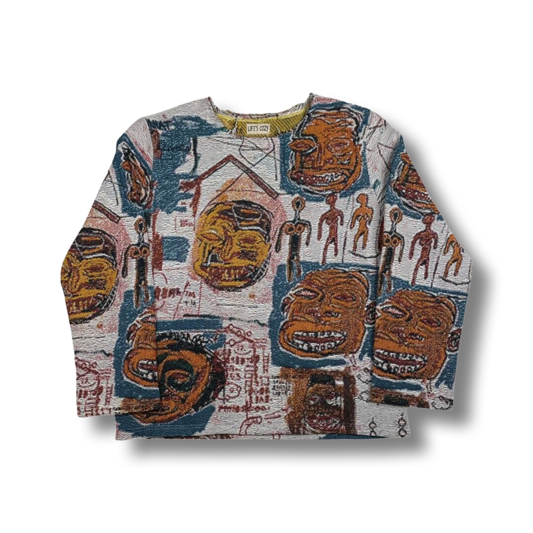 Many Faces Tapestry Sweater - Etsy