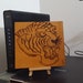Laser Engraved Tiger Art W/ Easel - Etsy
