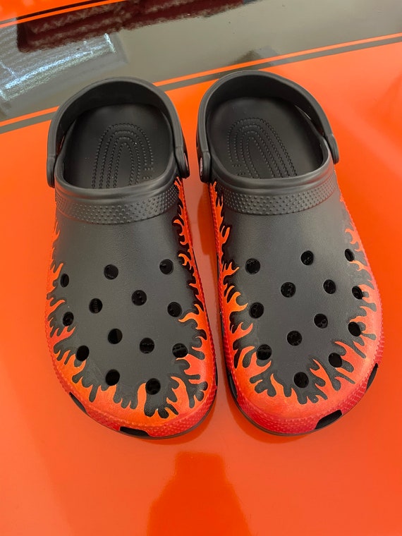 Custom Fire Flame clogs | Etsy