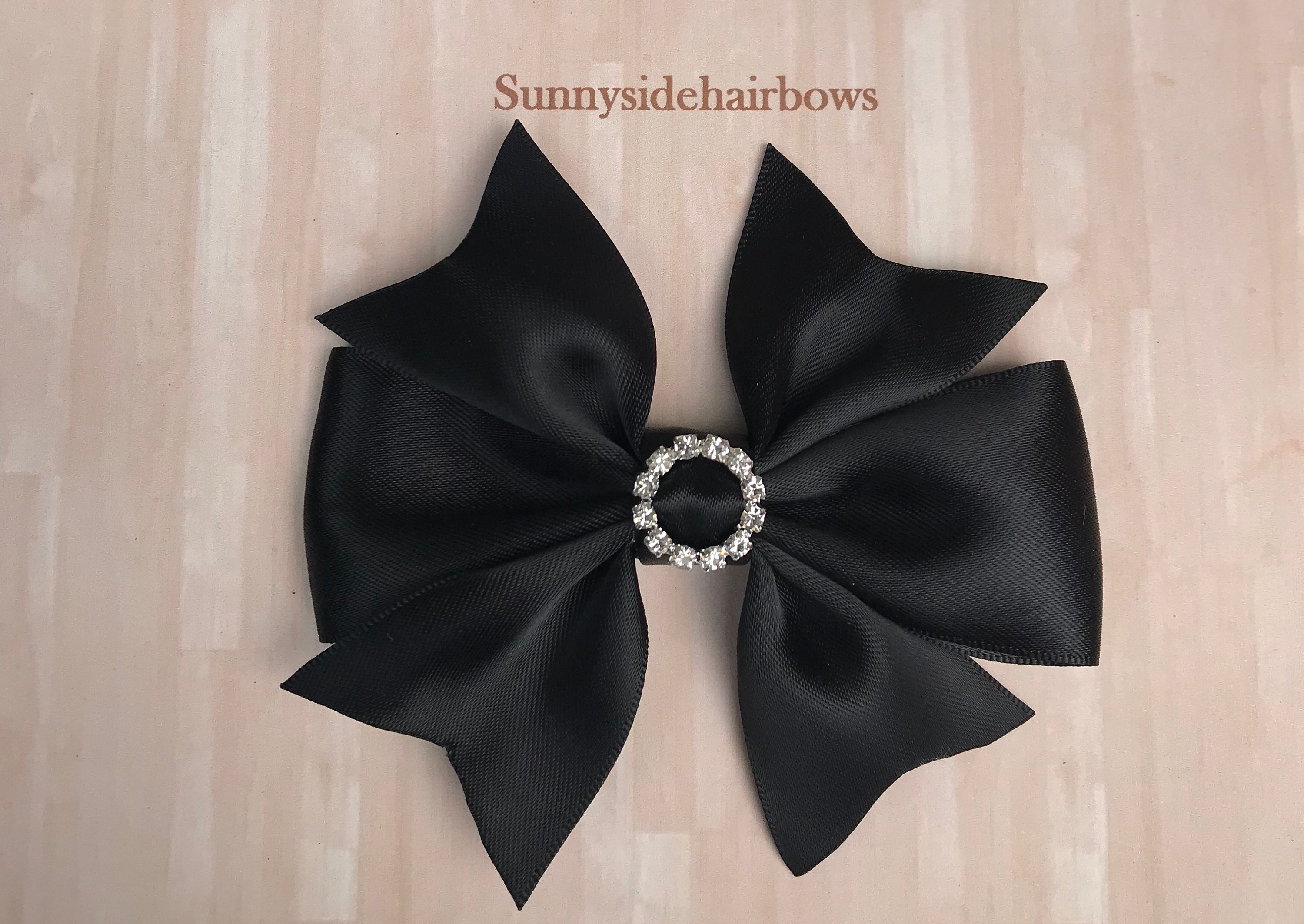 Black Boutique Hairbow Black Hair Bows Clip Black Bows - Etsy