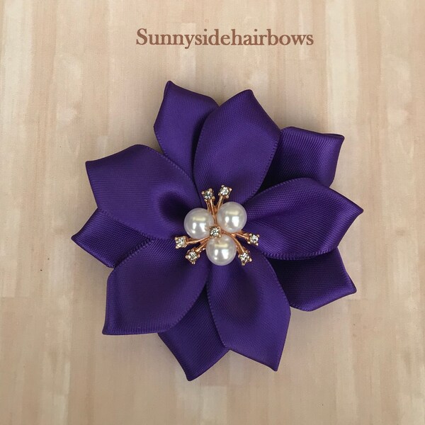 Purple Hair Bow - Etsy