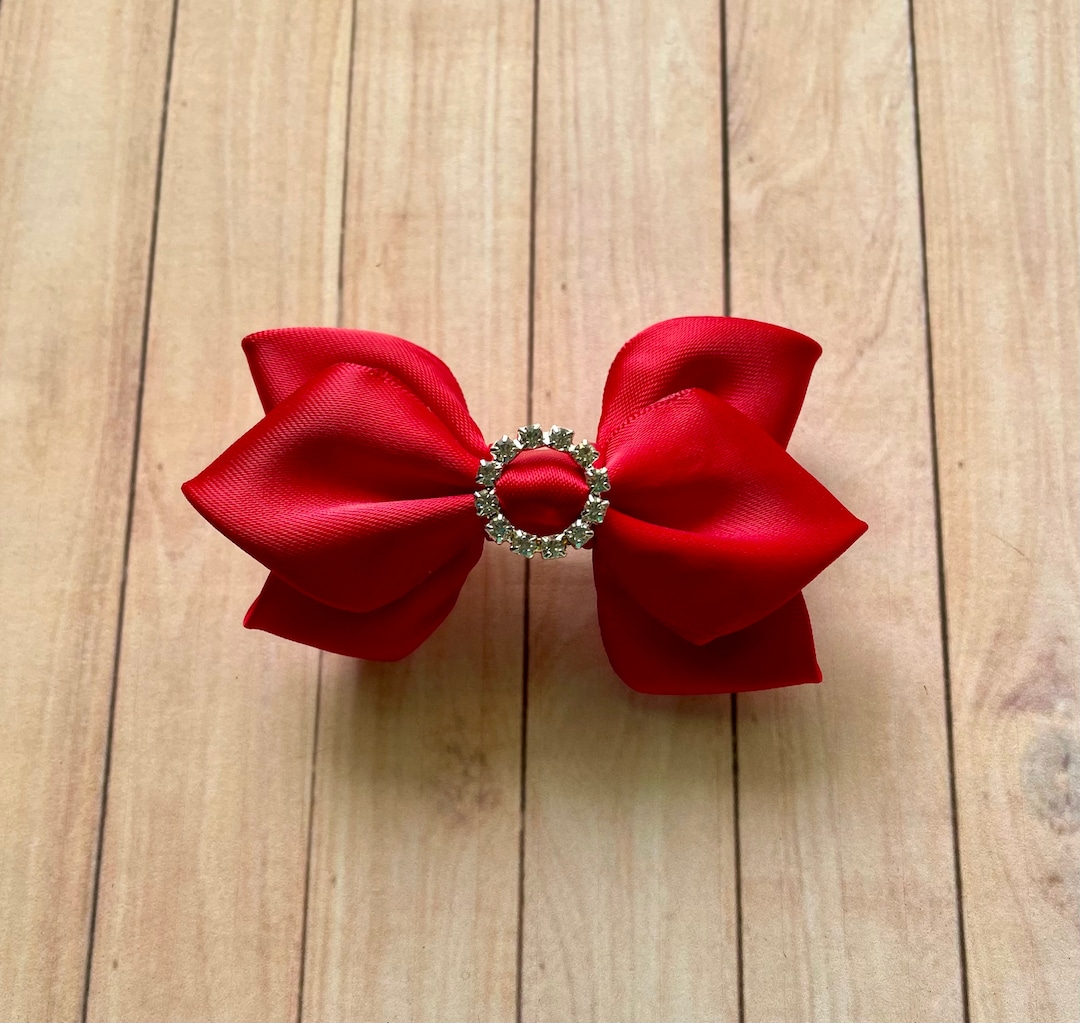 Red Boutique Hairbow Red Hair Bow Clip Large Red Hair Bows - Etsy