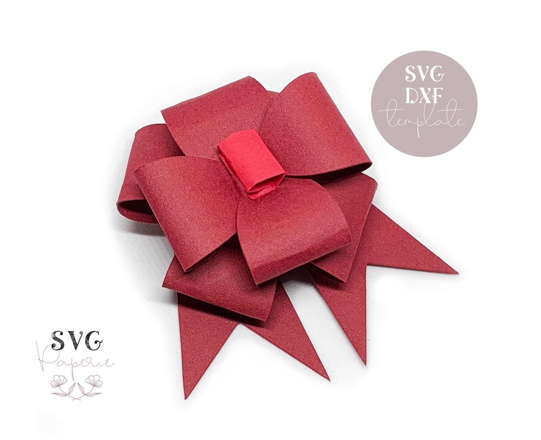 SVG - 3D Christmas Gift Bow Template, 3d Bow Svg, INSTANT Download, Dxf ...