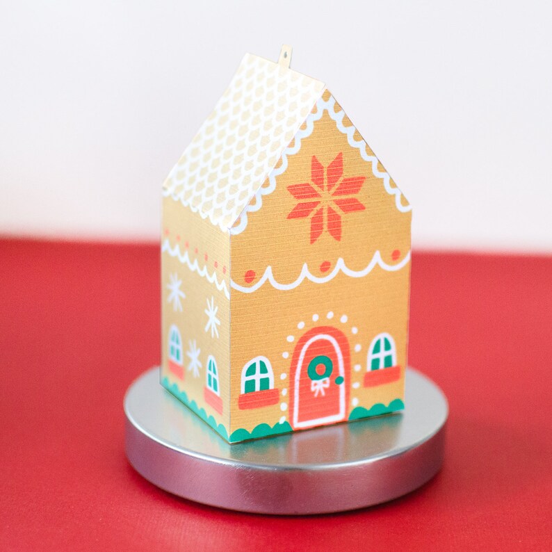 SVG - Printed Gingerbread House Box SVG - INSTANT Download, Christmas ...