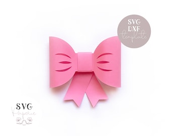 SVG - 3D Christmas Gift Bow Template, 3d Bow Svg, INSTANT Download, Dxf ...
