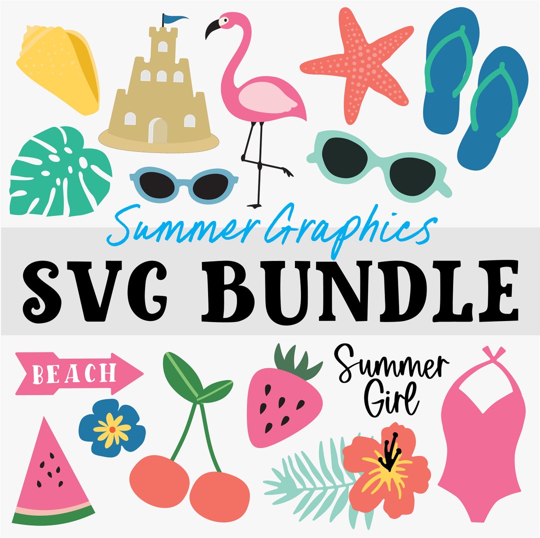 SVG Bundle - Summer Graphics SVG Bundle - Summer Svg Graphics, Flamingo ...