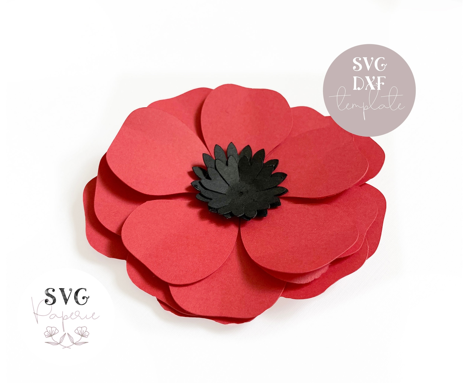 SVG - 3D Flower Template, Poppy Flower Svg, INSTANT Download, Dxf and ...