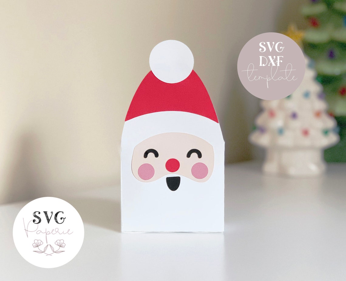 SVG - 3D Santa Claus Box Svg - INSTANT Download, Box Svg, Christmas Box ...